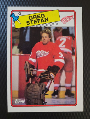 1988-89 Topps GREG STEFAN Detroit Red Wings NHL Hockey Career Stats ...