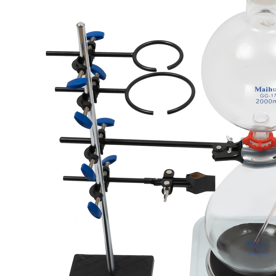 2000ml Lab Distillation Apparatus Kit With Essential Oil Steam Graham ...