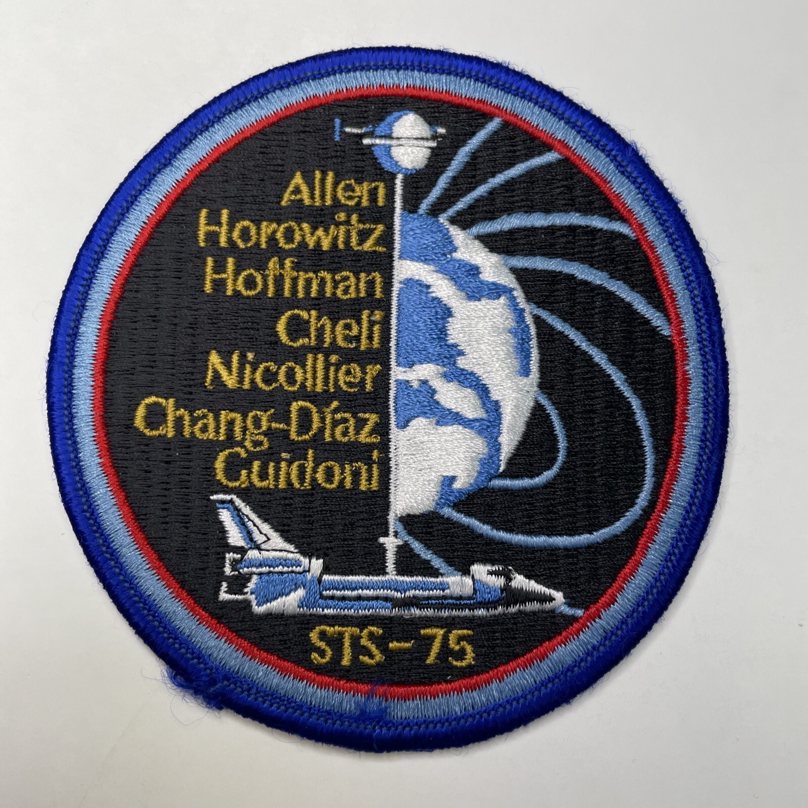 Vintage NASA STS-75 Space Shuttle Columbia Mission Embroidered Suit Patch Badge | eBay