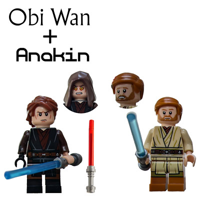 Lego Star Wars - Anakin Skywalker and Obi-Wan Kenobi Custom Minifigures ...