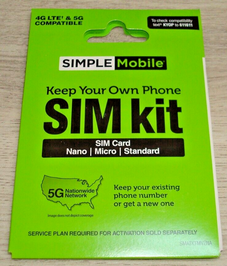 Simple Mobile Sim Card Mobile X Sim Plan $30 Including | EBay