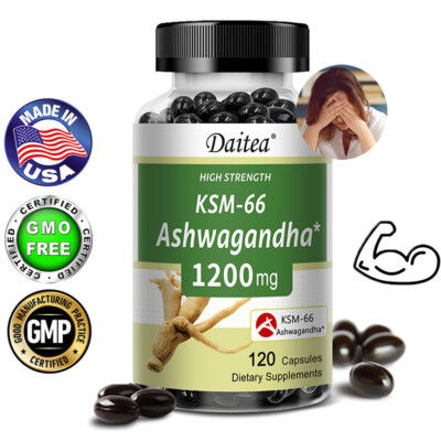 KSM-66 Ashwagandha Root Extract 1200 Mg 30/60/120 Veggie Capsules ...