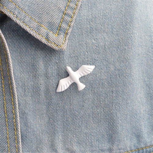 Peace Enamel Metal Alloy Badge White Dove Brooch Dove Pins Metal Lapel ...