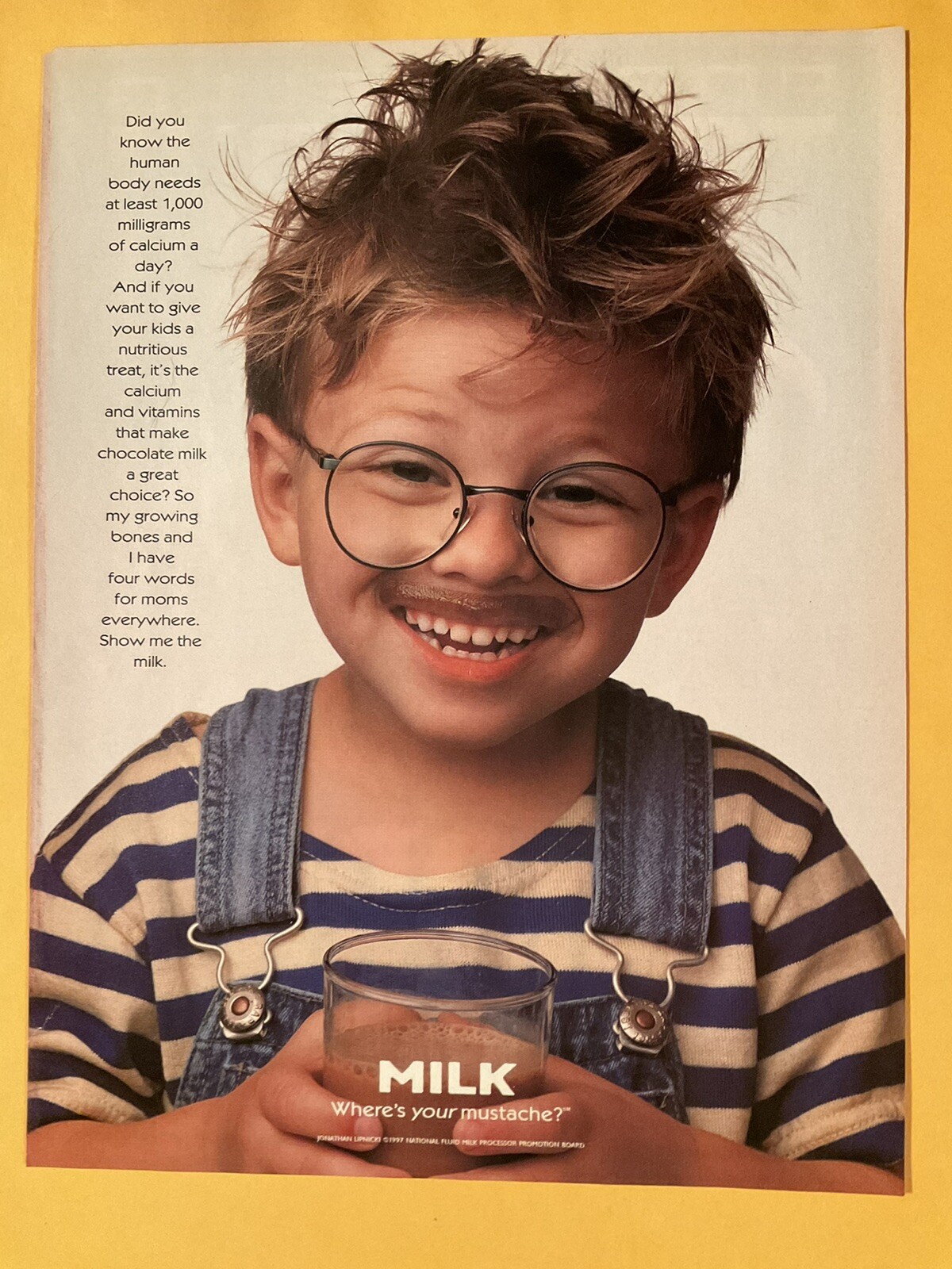 1997 Milk Mustache Print Ad Where’s Your Young Boy Johnathan Lipnicki ...