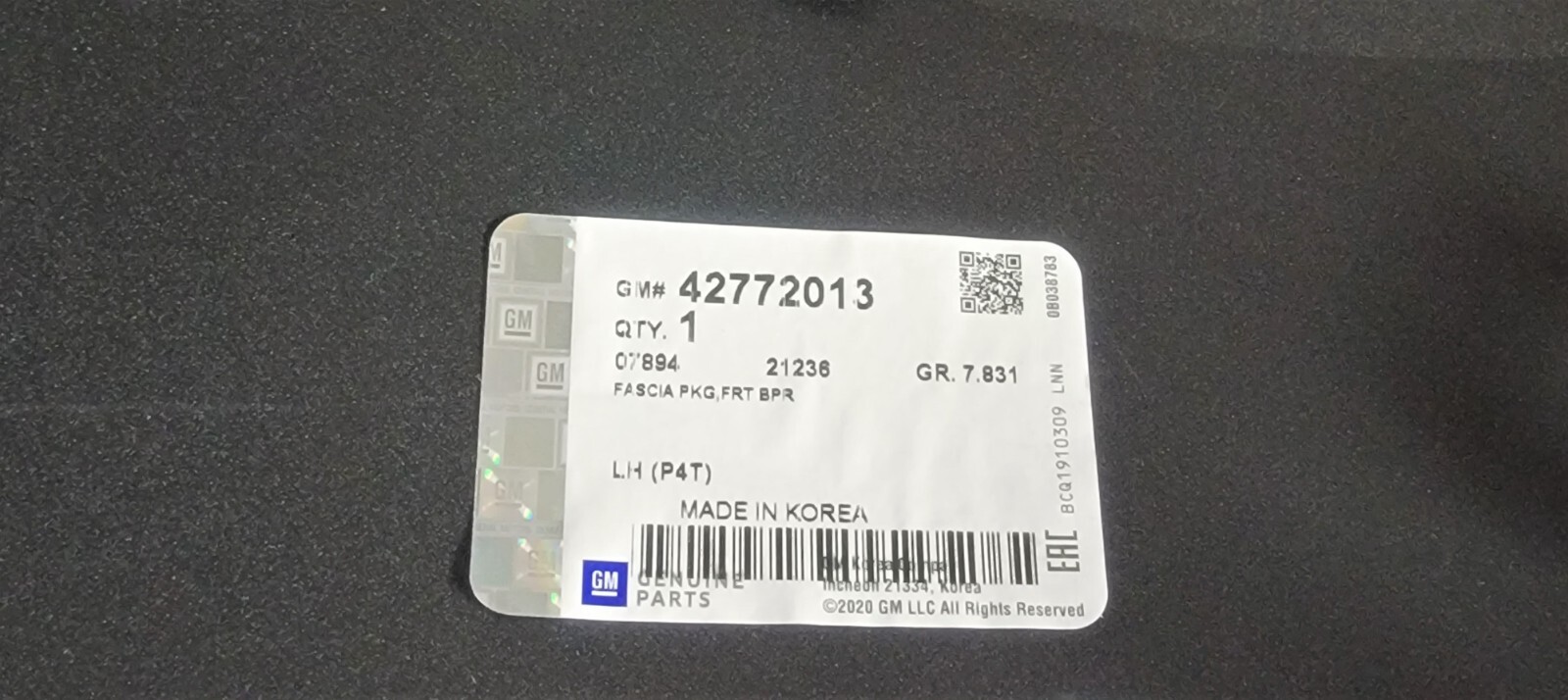 2021- 2022 Chevy Trailblazer Front LEFT Bumper Cover OEM-NEW 42772013 ...