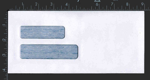 4⅛ x 9 24lb White Tinted Custom Double Window Check Envelope Regular ...