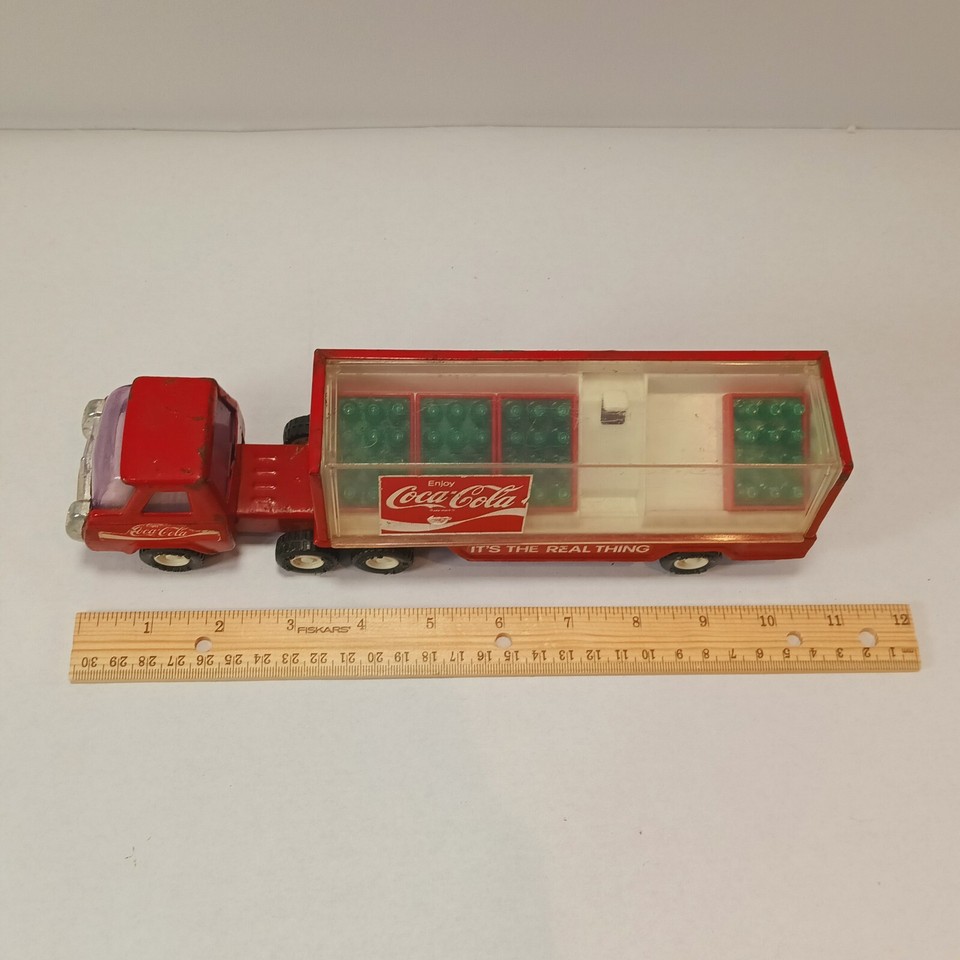 VTG 11" BUDDY L PRESSED STEEL COCA COLA TRAILER COKE CASES IT'S THE ...