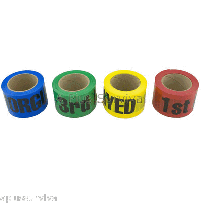 EMT Emergency Survival Triage Ribbon 4 Pack Large Blue Red Green Yellow ...