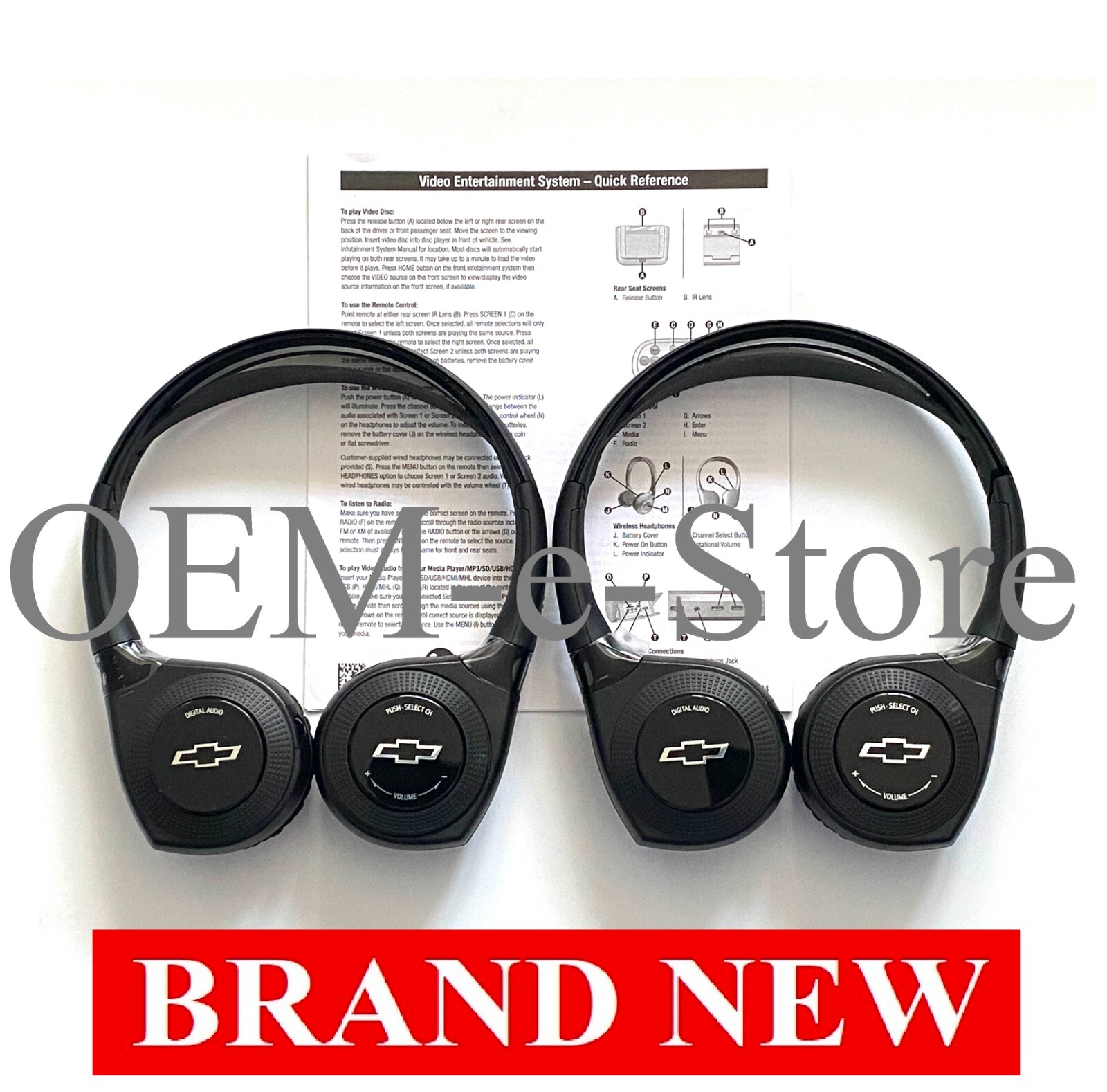 2018-2022 Chevrolet Silverado DVD Blu-Ray Entertainment Headphones ...