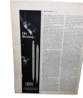 1974 Cross Pens Ladies Classic Writing Pen Gold Silver Original Print ...