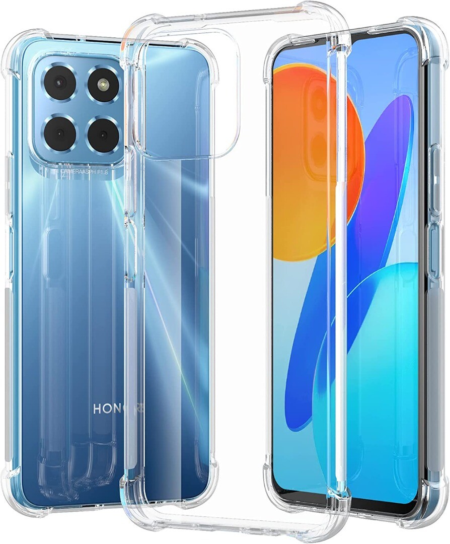 For Honor X6A Case, Slim Clear Silicone Shockproof Armor Protective ...
