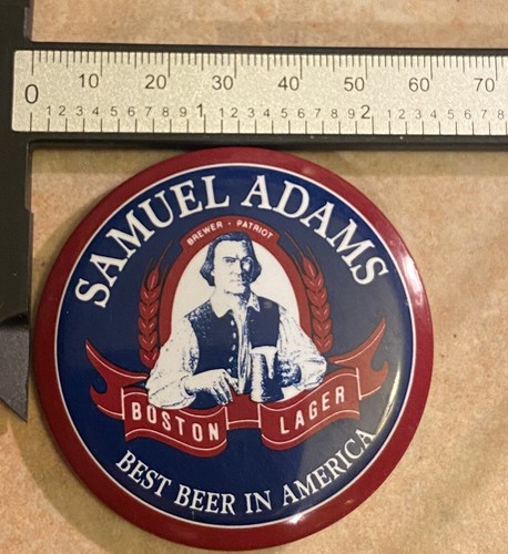 VTG Samuel Adams Boston Lager Pinback Button Beer Advertising Pin Badge ...