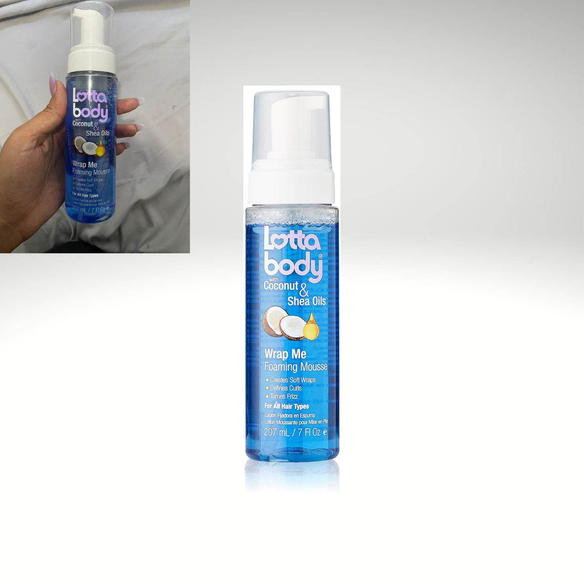 Lottabody Coconut Oil And Shea Wrap Me Foaming Curl Mousse By Lotta ...