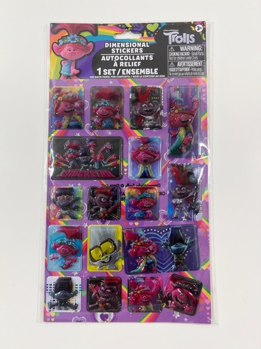 Dreamworks Trolls World Tour Dimensional Stickers (BRAND NEW SEALED ...