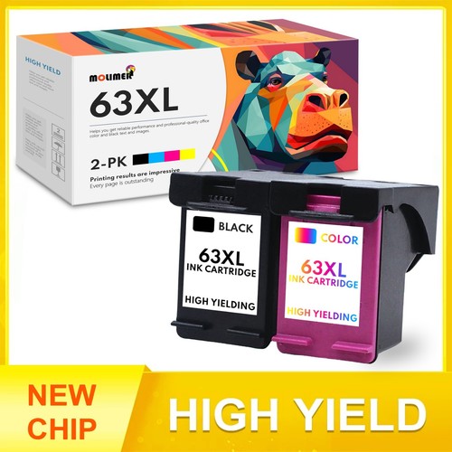 63 XL 63 Ink Cartridge Black/Tir-Color Replacement for HP 63xl Ink 3830 ...