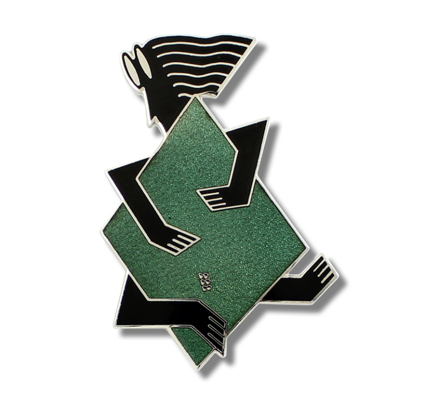 Vintage ACME Studio "Johan" Enamel Brooch by Artist JERRY LEIBOWITZ | eBay