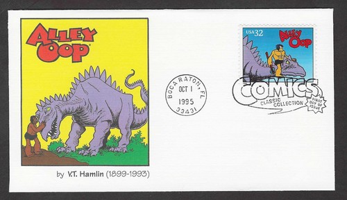 #3000n 32c Comic Strip Classics -Alley Oop by V.T. Hamlin- Fleetwood ...