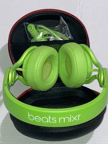 Beats By Dr Dre Mixr On Ear Headphones Neon Lime Green Mixer Headset ...