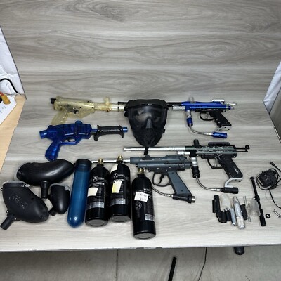 Lot of Spyder Xtra Blue Paintball Marker , Spyder E99 Avant, Eradicator ...