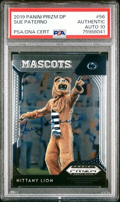 SUE PATERNO Signed Autographed PENN STATE LION CARD PSA 10 Very Rare ...