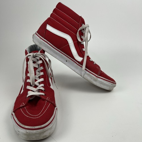 VANS Old Skool Sk8 Hi Top, 721356, Red/White, Mens Size 12 ...