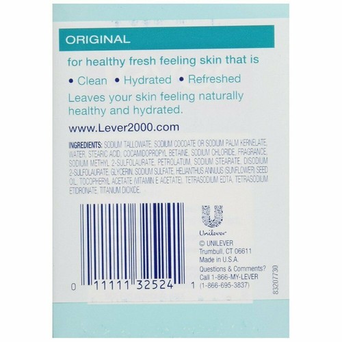 Lever 2000 Bar Soap Original Feel Refreshingly Clean For Skin 2 Count ...