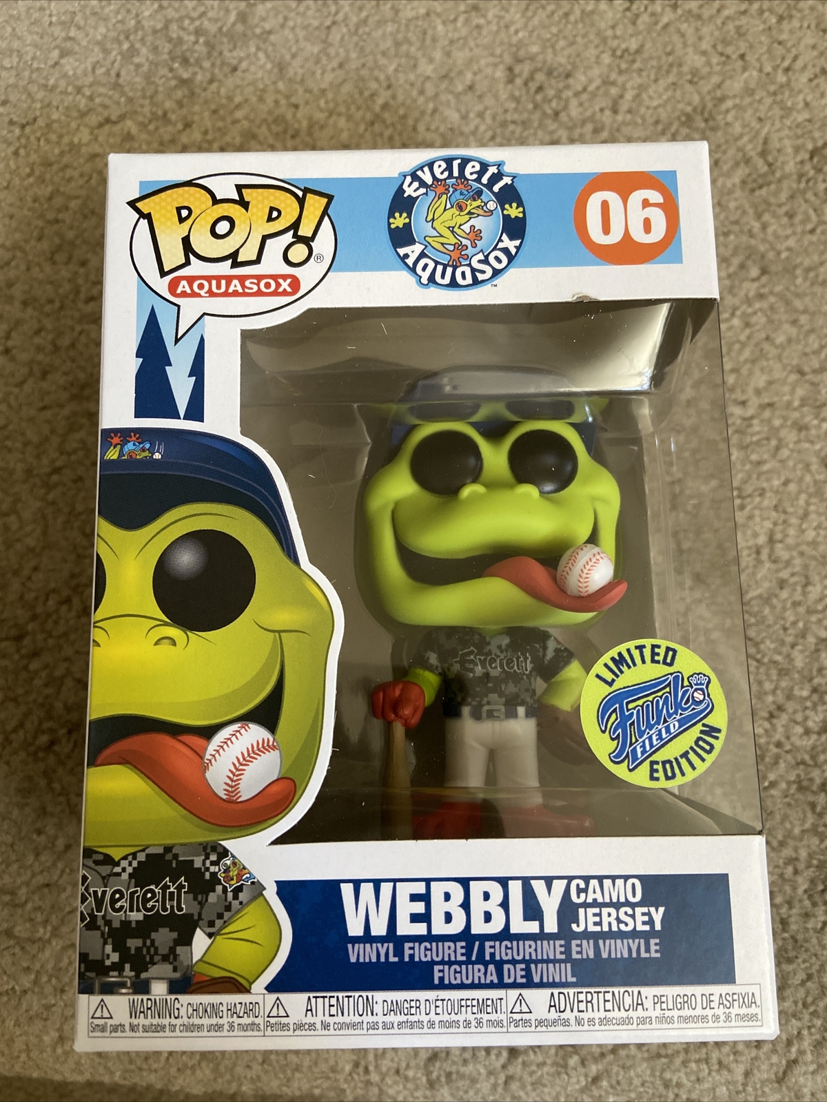 Funko pop Everett Aquasox Webbly Camo Jersey Funko Field exclusive Ltd ...