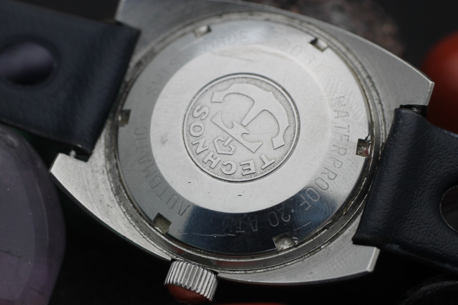 Vintage TECHNOS Sky Diver Automatic Stainless Steel 20 ATM Men's Diver ...