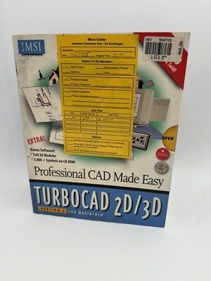 TurboCAD 2D/3D Version 3 for Macintosh IMSI Used 1992 Vintage | eBay