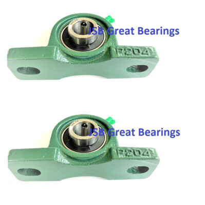 (Qty.2) UCP205-16 Solid Based Pillow Block Bearing Double Seals 1" ID 2 ...