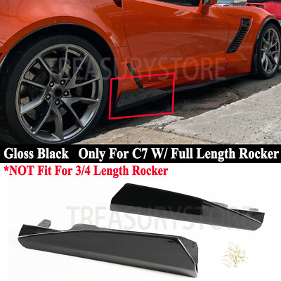 For Chevy Corvette C7 Z06 Stingray 14-2019 Side Skirt Rocker Panel ...
