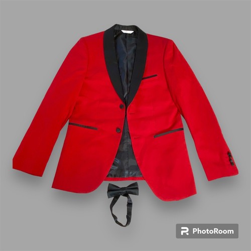 Lineage Tuxedo 36R Sports Coat Smoking Jacket Red Black Model TXS2FSB ...