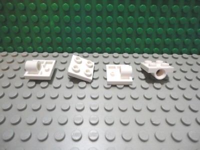 Lego 4 White 2x2 plate with 1 pin hole car truck NEW | eBay