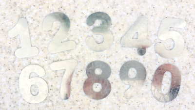 Crafter’s Square 2” Mini Silver Galvanized METAL NUMBERS 0-9 Craft ...