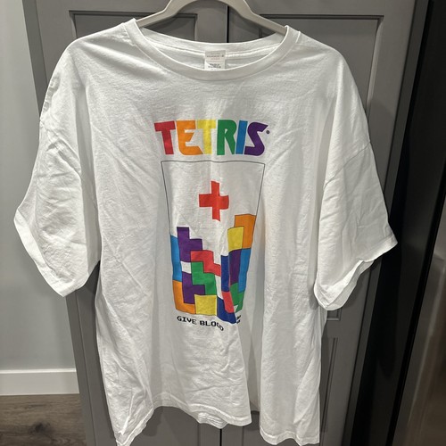 Tetris 40th Anniversary T Shirt Adult Size 2XL American Red Cross ...
