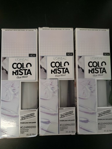 LOT OF (3) L'Oréal Colorista Clear Mixer! NEW No ammonia, no peroxide ...