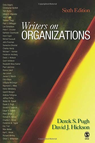 WRITERS ON ORGANIZATIONS By Derek Pugh & David J. Hickson **Mint ...