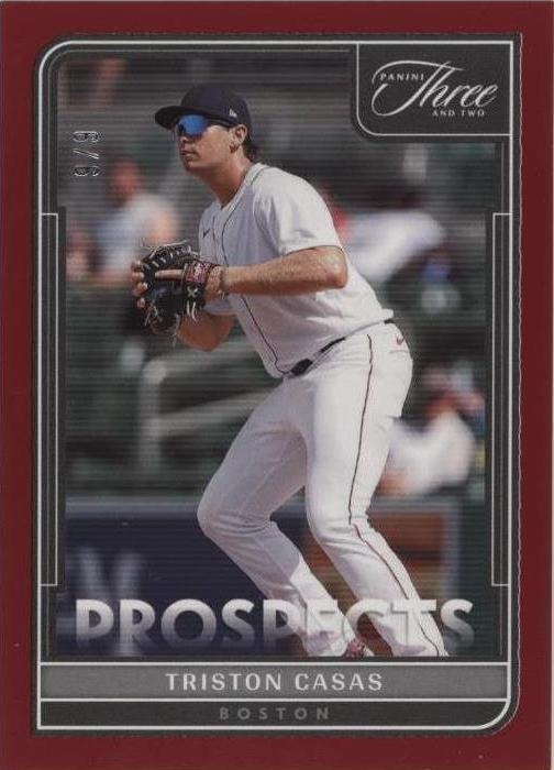 2022 Panini Three and Two - Prospects Triston Casas #P-4 Red /6 (RC ...