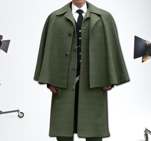 Men's Green Tweed Inverness Cape Coat - Classic Scottish Wool Jacket ...