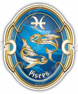 Pisces Zodiac Sign Horoscope Astrology Car Bumper Vinyl Sticker Decal 4 ...
