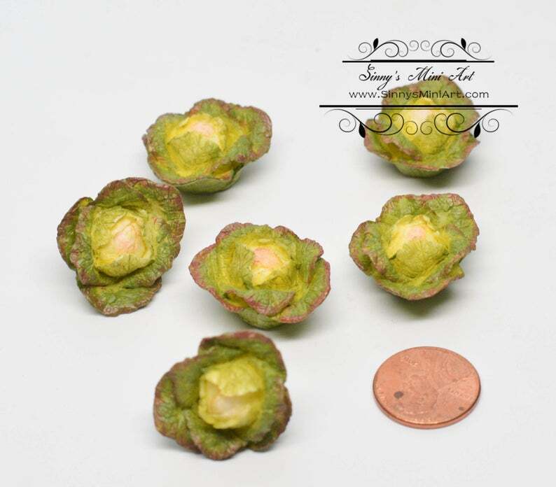 1:12 Dollhouse Miniature Cabbage 6 PC Miniature Vegetable AZ A2487 | eBay