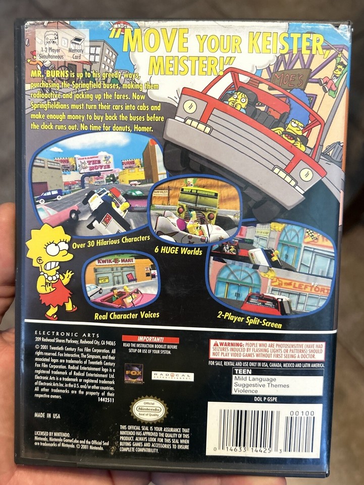 Simpsons Road Rage (Nintendo GameCube, 2001) 14633144253 | eBay