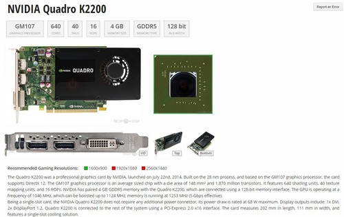 NVIDIA Quadro K2200 4GB GDDR5 Graphics Card DVI 2x DP HP | eBay