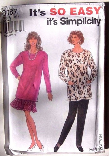 SIMPLICITY SEWING PATTERN NO. 8087 LADIES SUIT WITH PANTS SIZES 8-18 ...