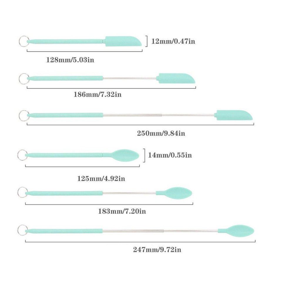 Mini Silicone Telescopic Spatula Multipurpose Double-Headed Cream Cake ...