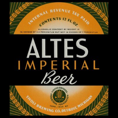Altes Imperial Beer of Detroit, MI NEW Metal Sign 28" Square USA STEEL ...