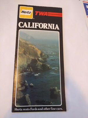TWA Hertz California Map -1970s/1980s | eBay