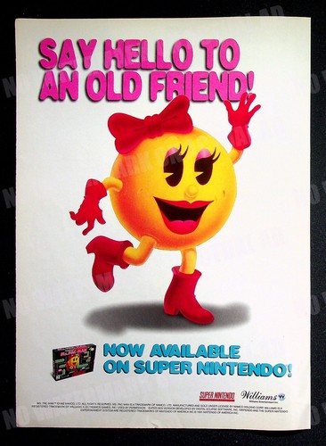 Ms. Pac-Man Namco Nintendo NES Game 1996 Print Magazine Ad Poster | eBay