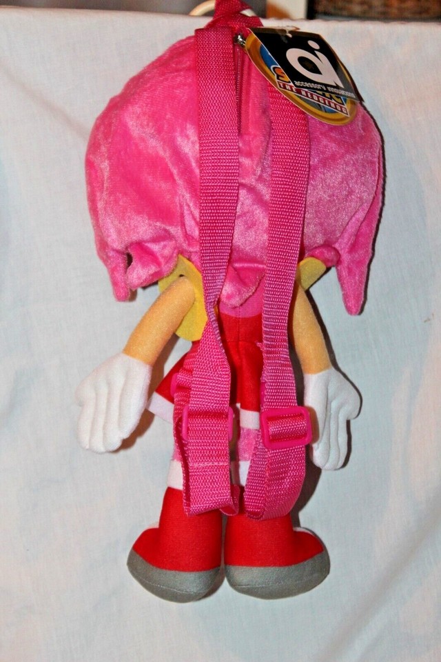 NEW WITH TAG AMY SONIC THE HEDGEHOG 15" BACKPACK PLUSH | eBay