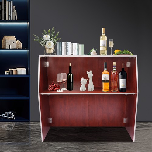 Foldable Bar Portable Event Bar 2-Tier Portable Bar Cabinet For Parties ...